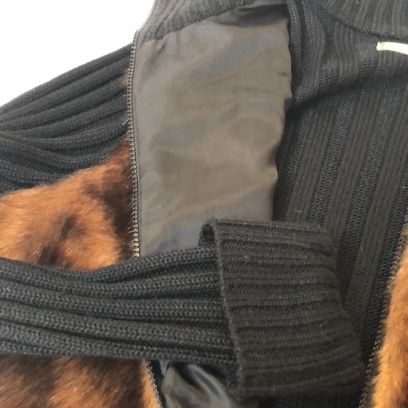 Frost | Jackets & Coats | Frost Cable Knit Faux Fur Sweater Jacket ...